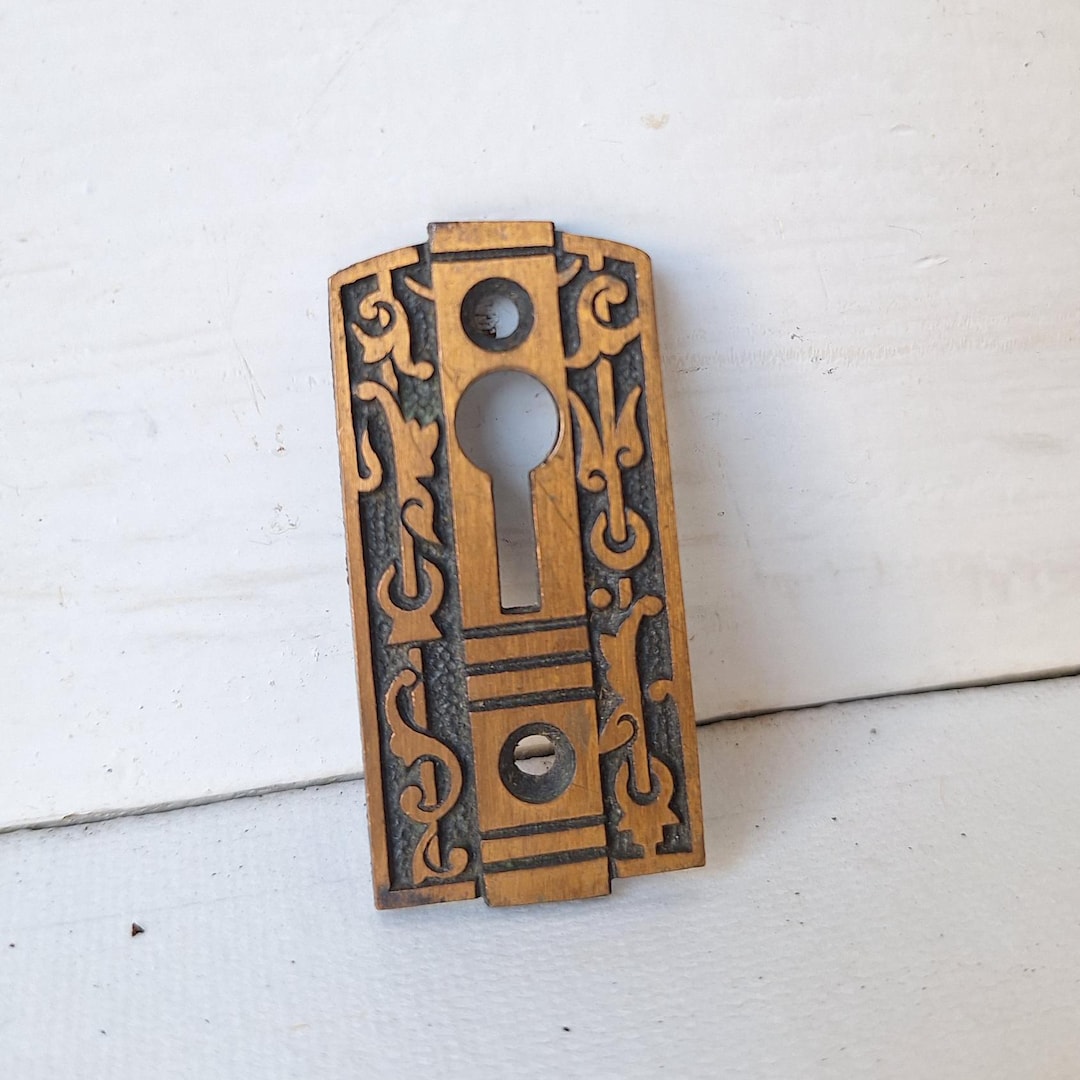 Ornate Bronze Keyhole Escutcheon: Antique Door Hardware - Etsy