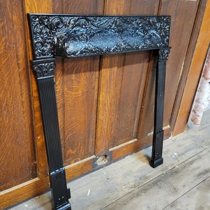 Cast Iron Mantle Fireplace Frame Firebox Frame Surround - Etsy