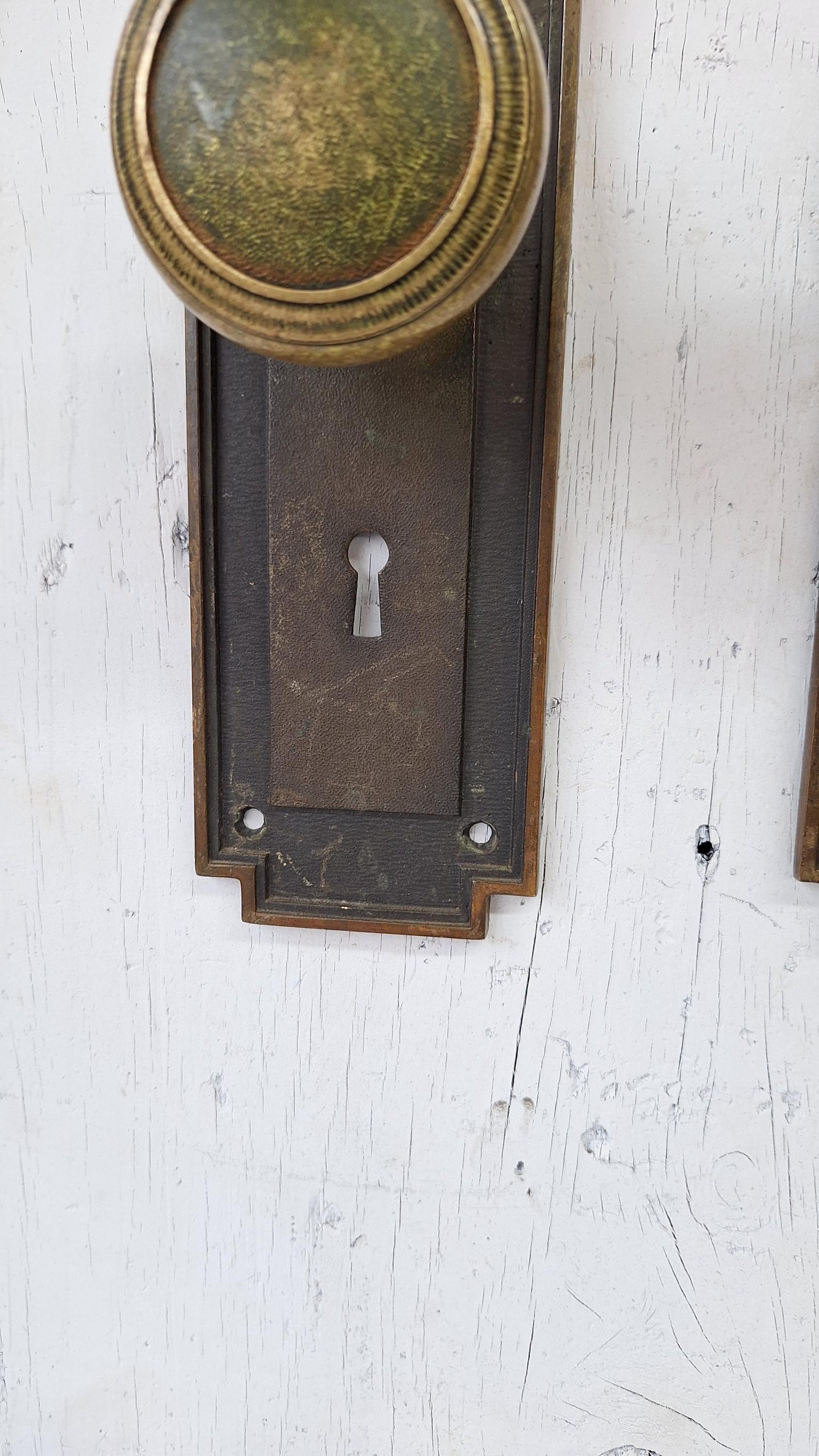 Cast Bronze Craftsman Hardware, Deco Door Plates, Brass Escutcheon Key ...