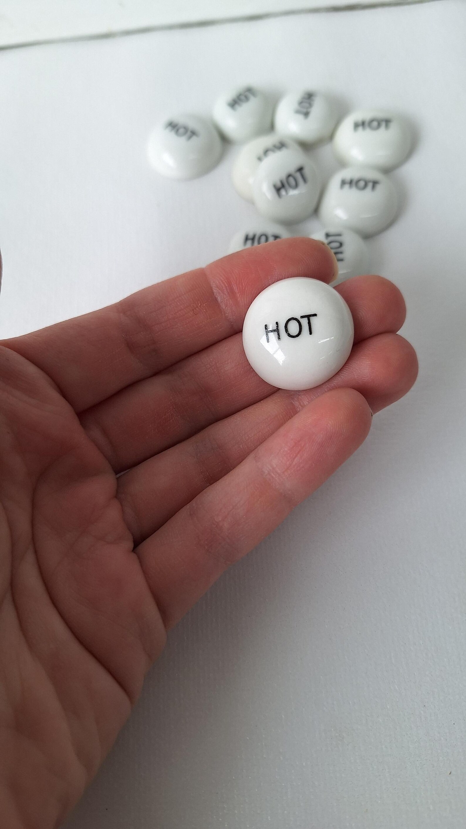 Porcelain Faucet Button Top: Hot Water Handle, Architecture Salvage - Etsy