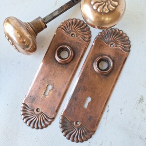Antique Bronze Door Hardware Set, Antique Door Plates and Knobs ...
