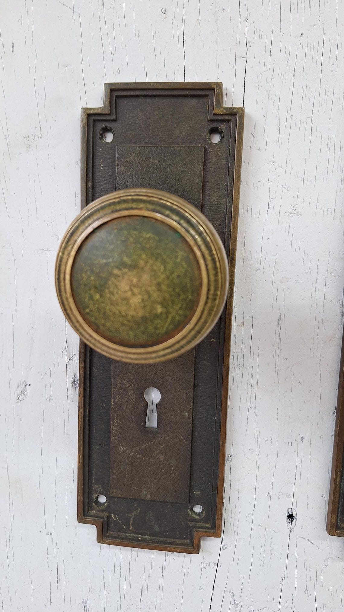 Cast Bronze Craftsman Hardware, Deco Door Plates, Brass Escutcheon Key ...