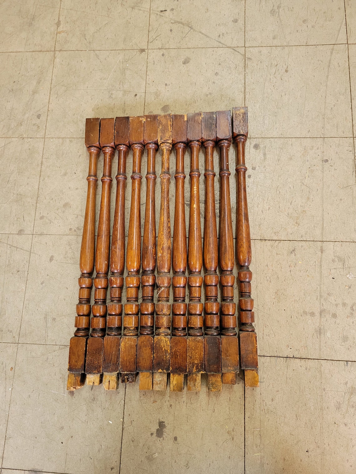 Set of Eleven Antique Spindles 11 Old Wood Spindles Stair - Etsy