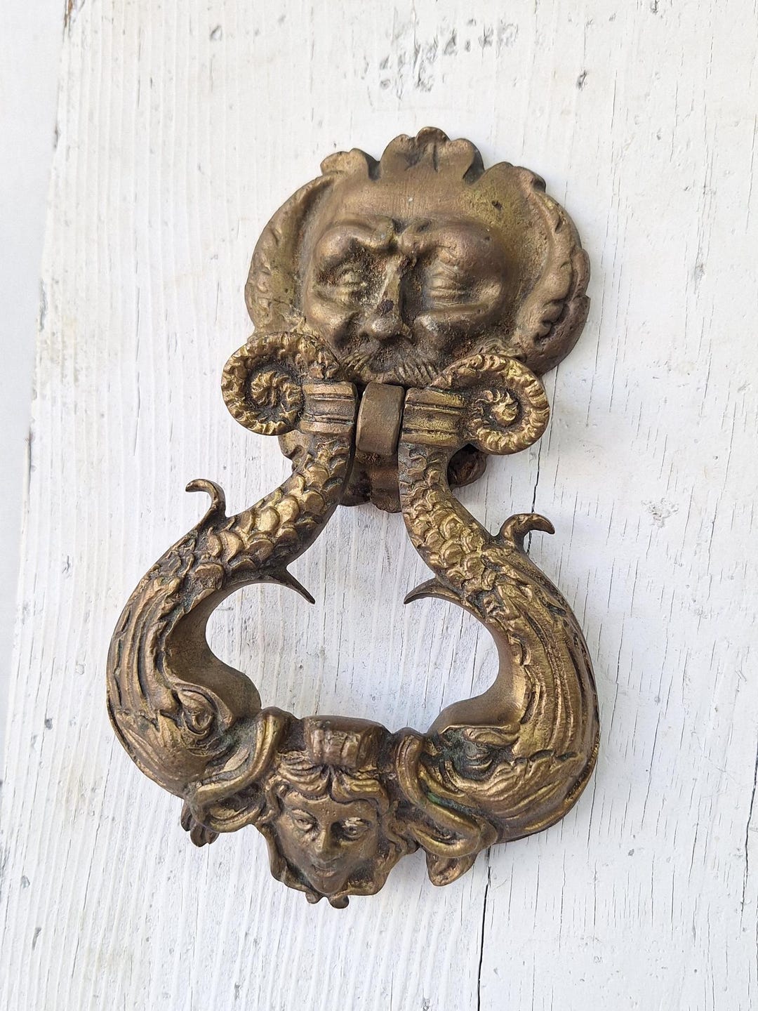 Antique Bronze Door Knocker, Mythical Creature Design Door Knocker ...