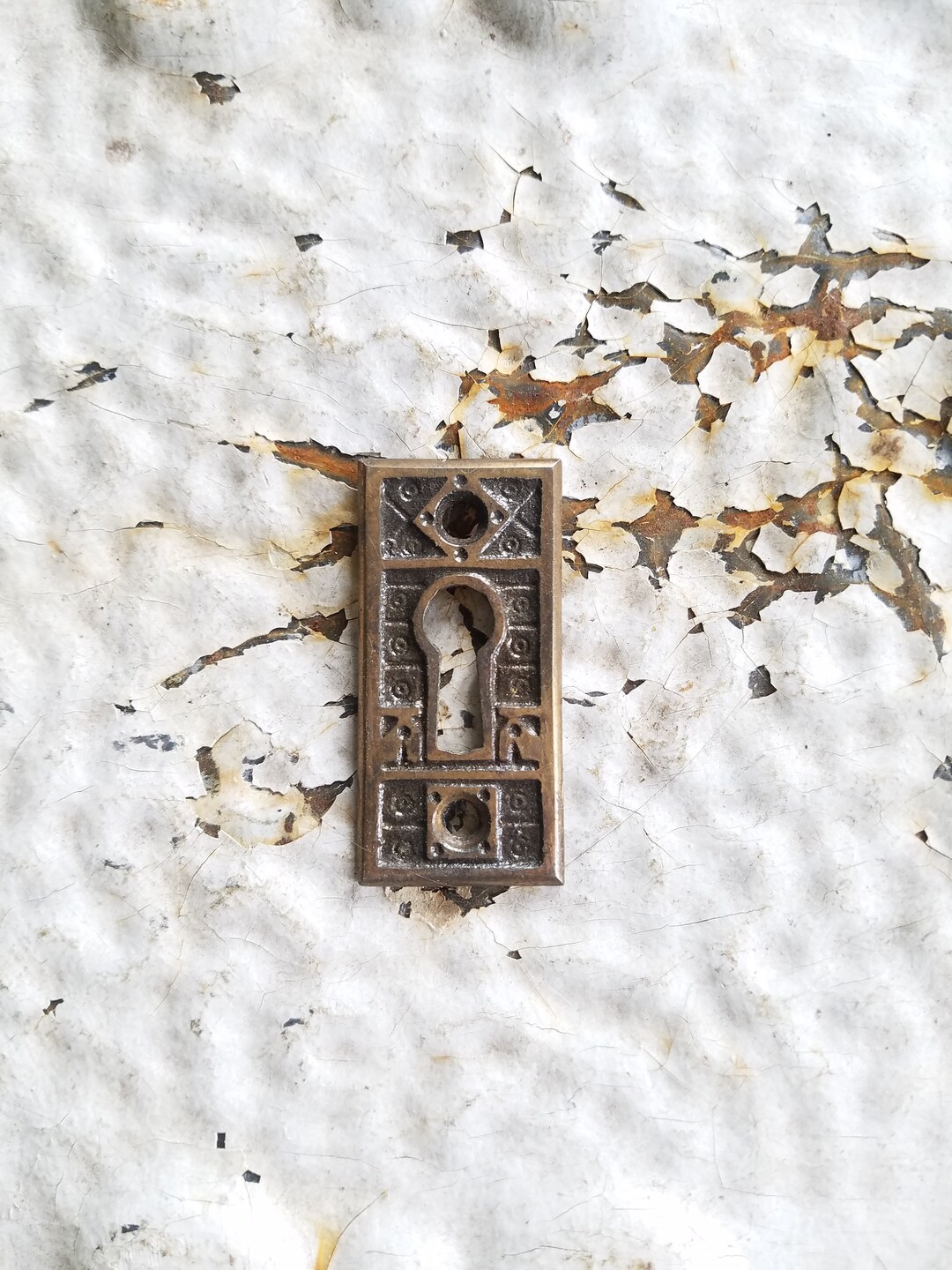 Antique Key Hole, Escutcheon, Antique Cast Iron Keyhole, Ornate ...