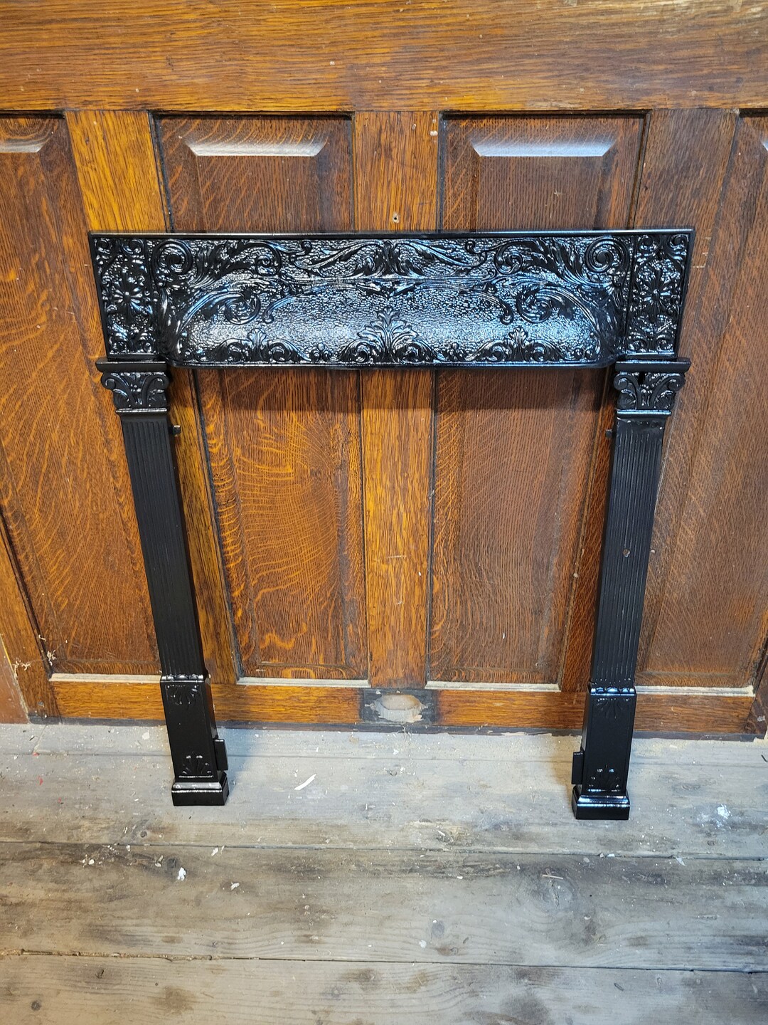 Cast Iron Mantle Fireplace Frame Firebox Frame Surround - Etsy