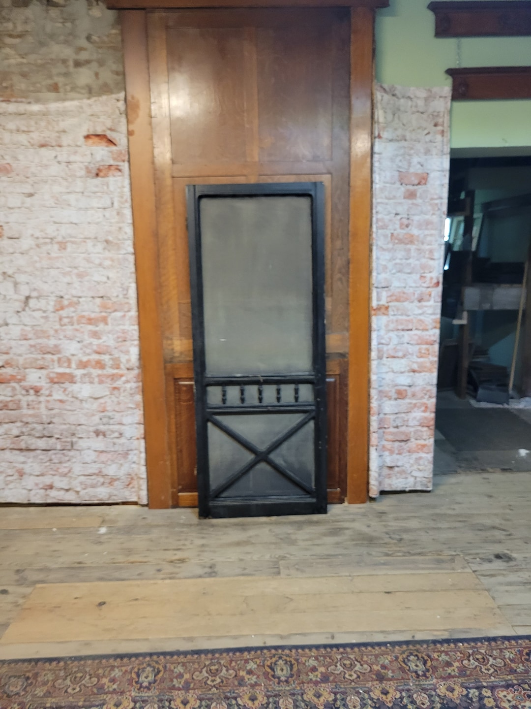 Fancy Antique Screen Door, Salvaged Farmhouse Screen Door With ...