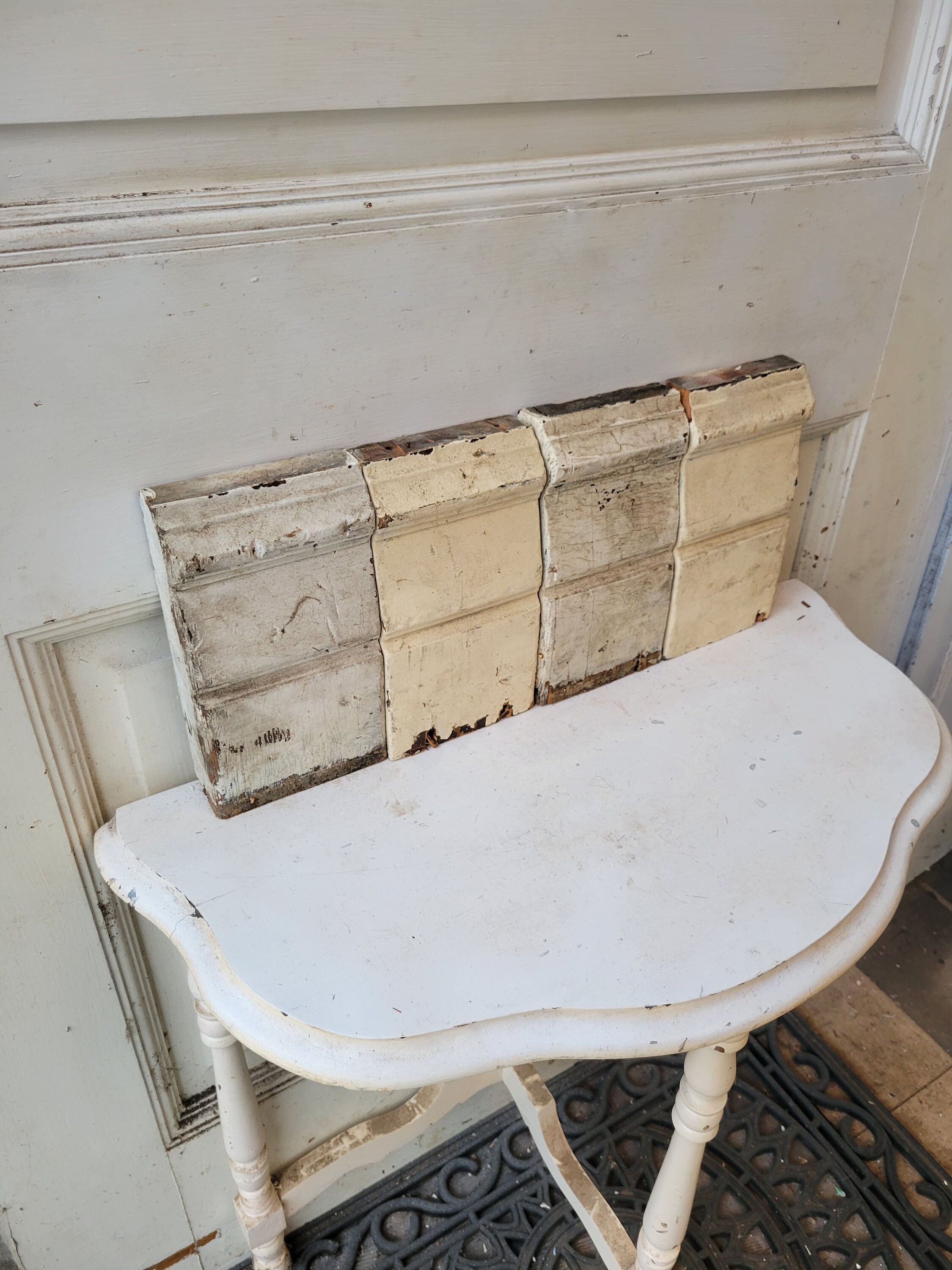 4 Carved Plinth Blocks Salvaged Wood Accent Reclaimed Wood - Etsy