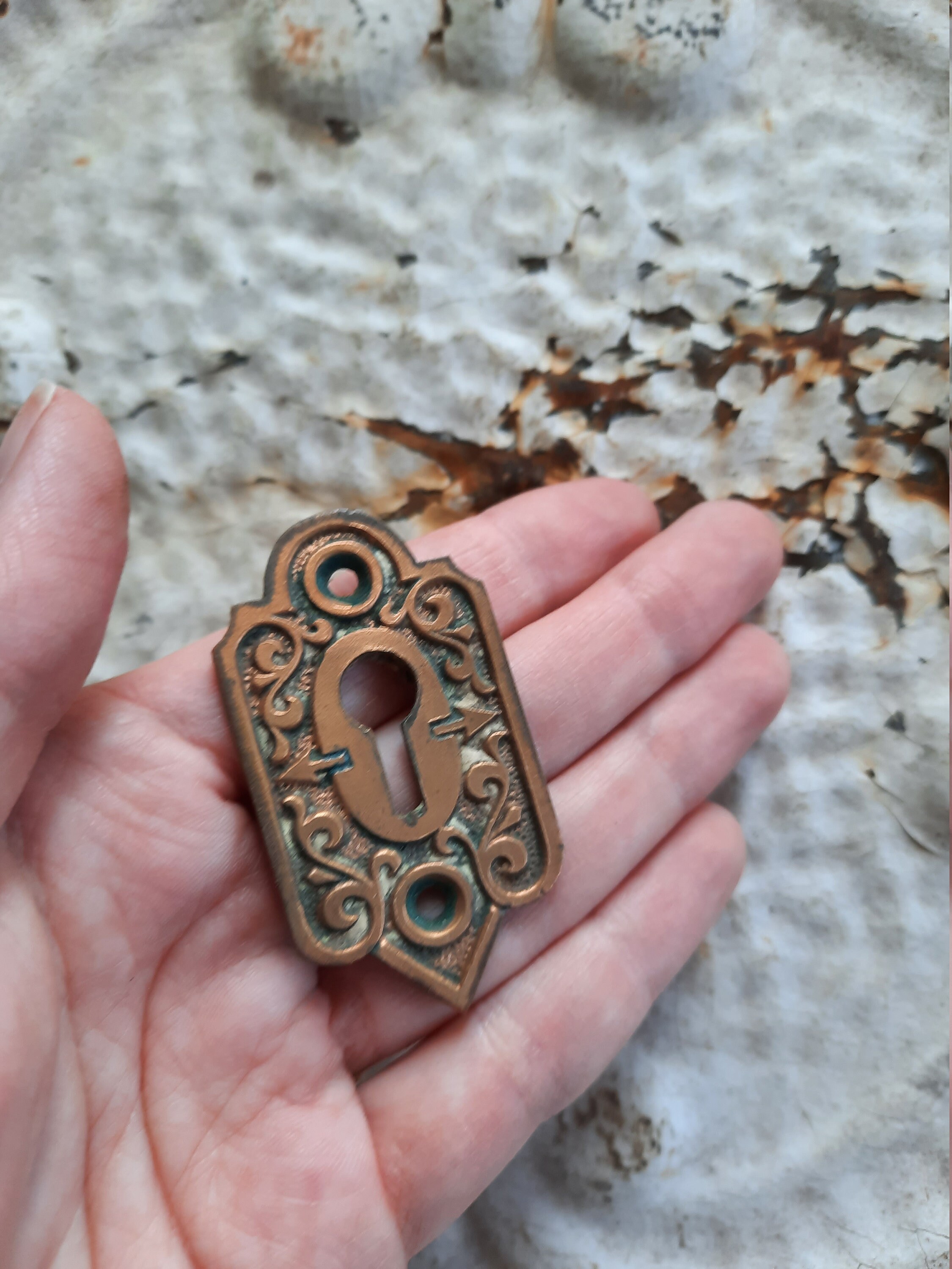 Bronze Antique Keyhole Keyhole Cover Key Hole Plate Bronze | Etsy