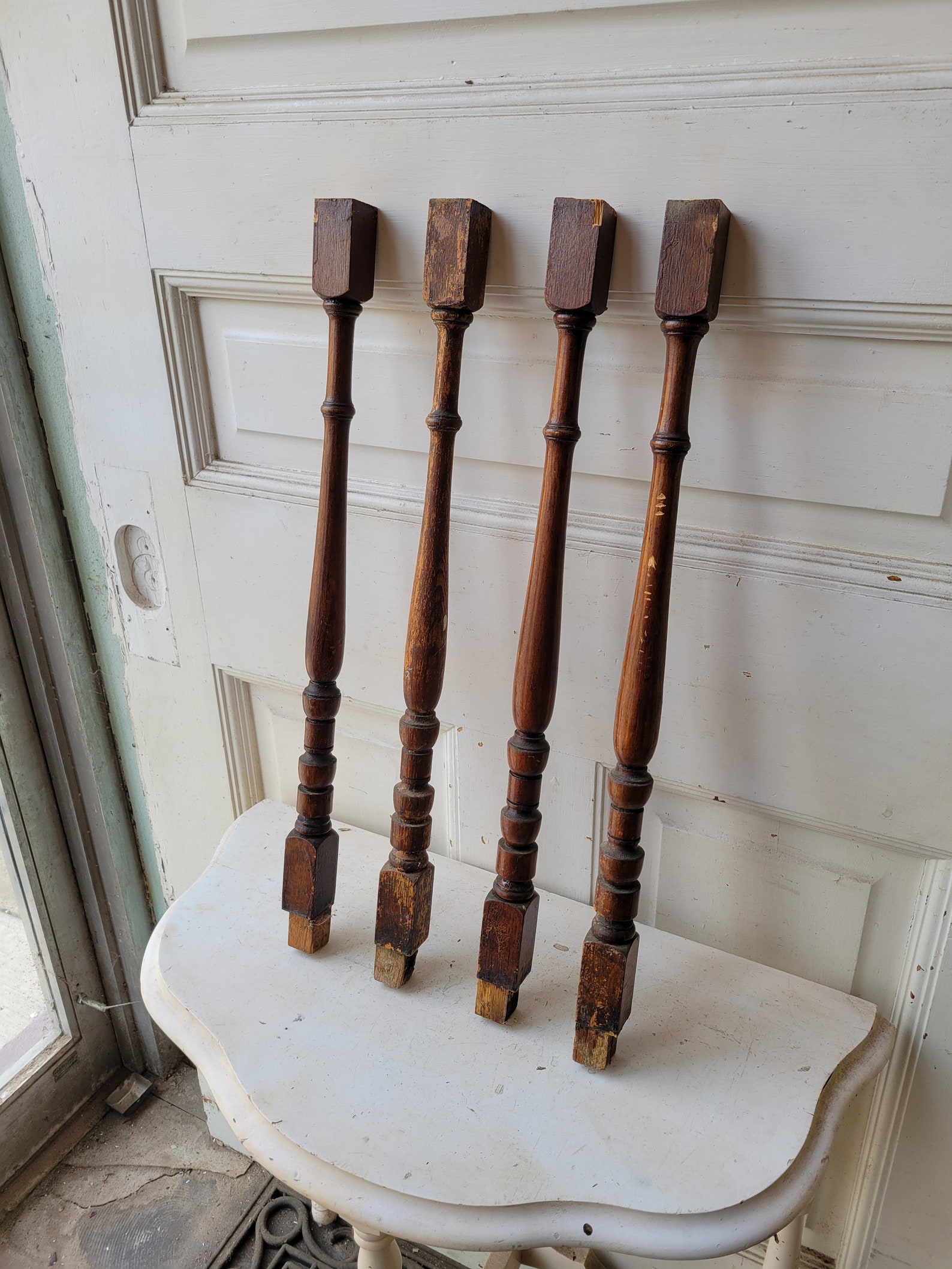 Set of Eleven Antique Spindles 11 Old Wood Spindles Stair - Etsy