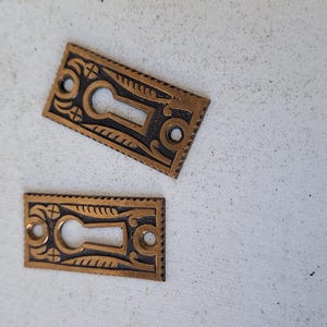 Two Fancy Design Large Antique Key Holes, Brass Key Hole, Key Hole ...