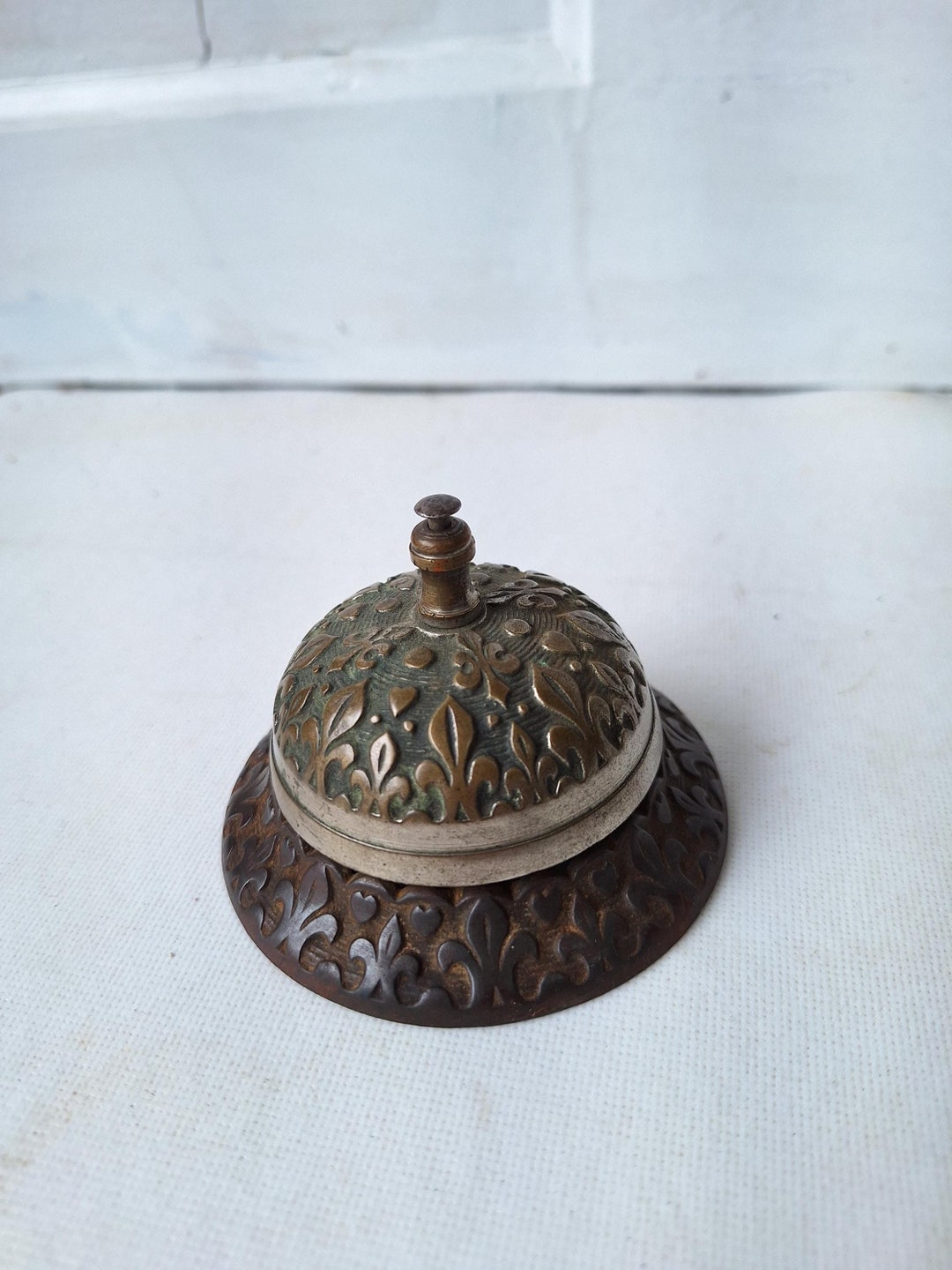 Antique Desk Top Bell, Hotel Style Front Desk Bell, Vintage Ornate ...
