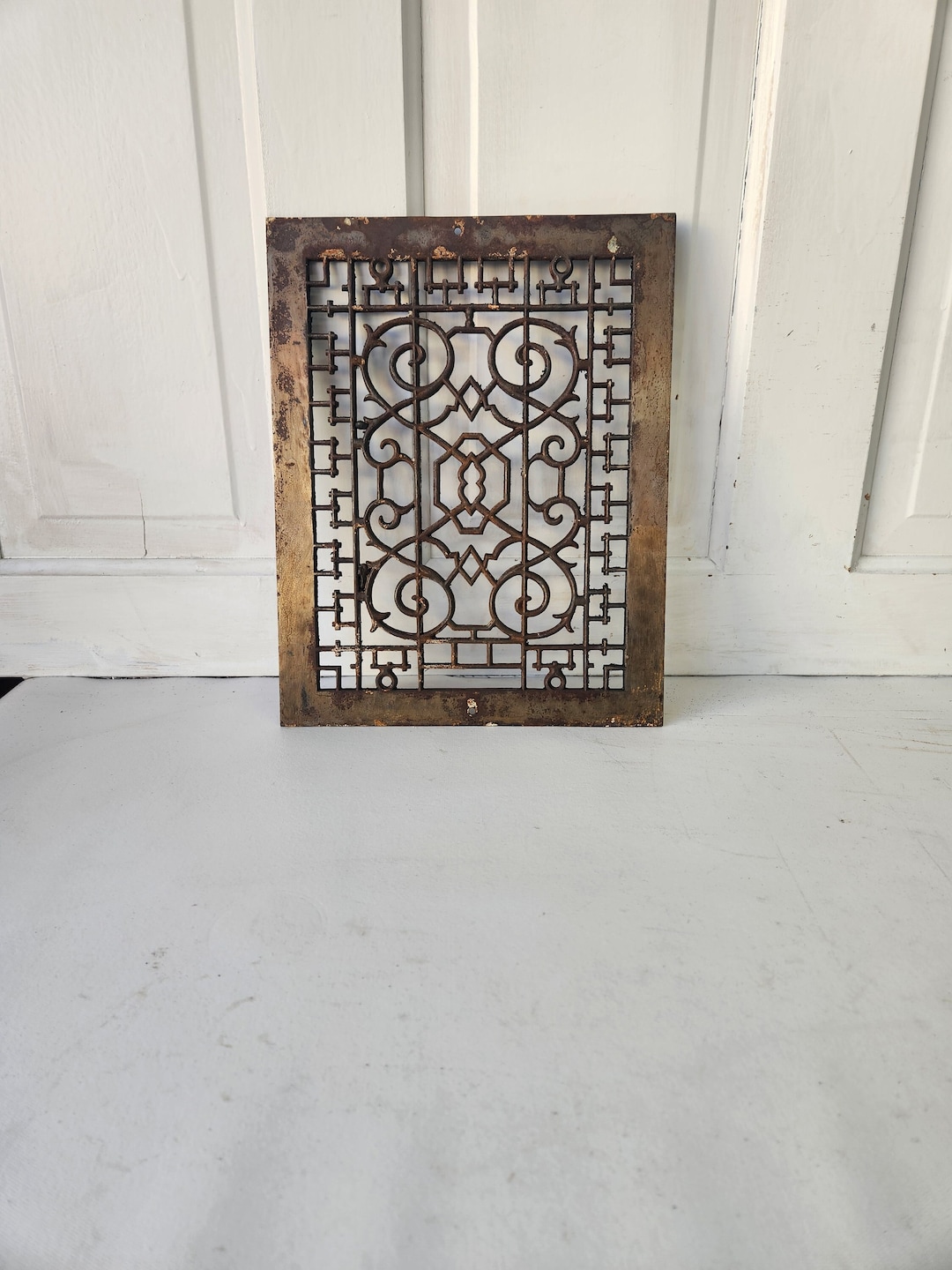 11 X 14 Fancy Antique Floor Vent Cover, Cold Air Return Large Floor ...