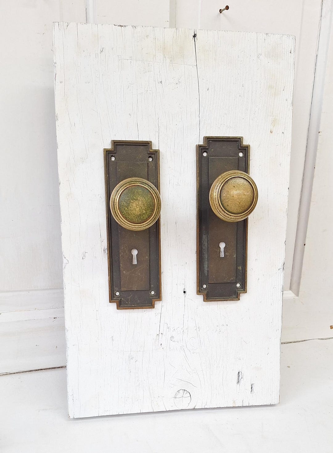 Cast Bronze Craftsman Hardware, Deco Door Plates, Brass Escutcheon Key ...