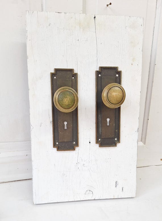 Cast Bronze Craftsman Hardware Deco Door Plates Brass Escutcheon Key Hole Plates Door Backplates Brass Door Plate Art Deco Plate 122602 Etsy UK