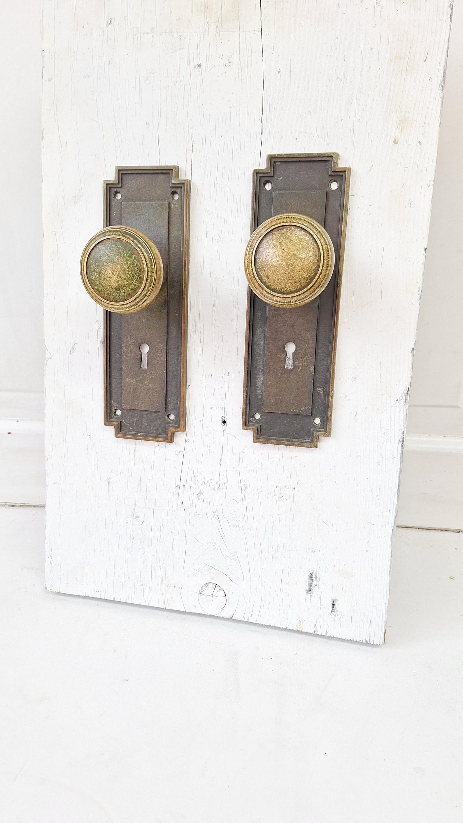Cast Bronze Craftsman Hardware, Deco Door Plates, Brass Escutcheon Key ...