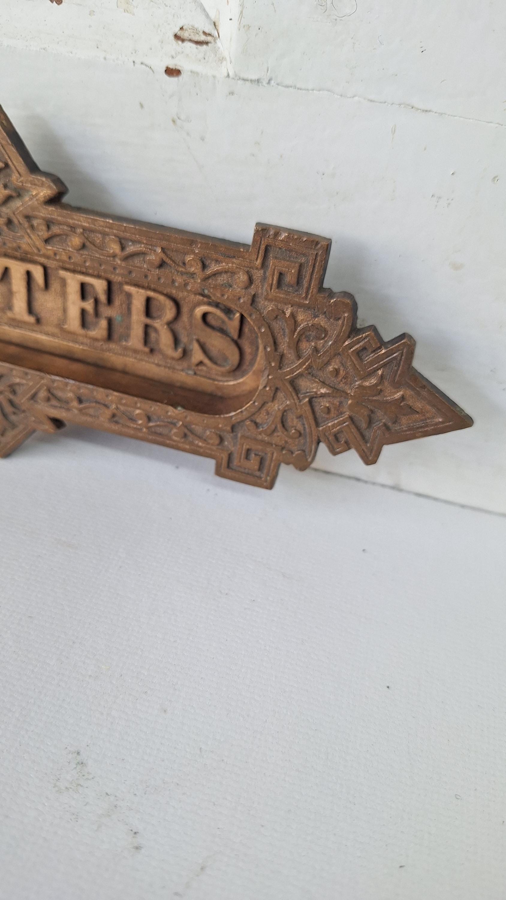 Ornate Bronze Letter Slot, Fancy Antique Door Mail Slot - Etsy
