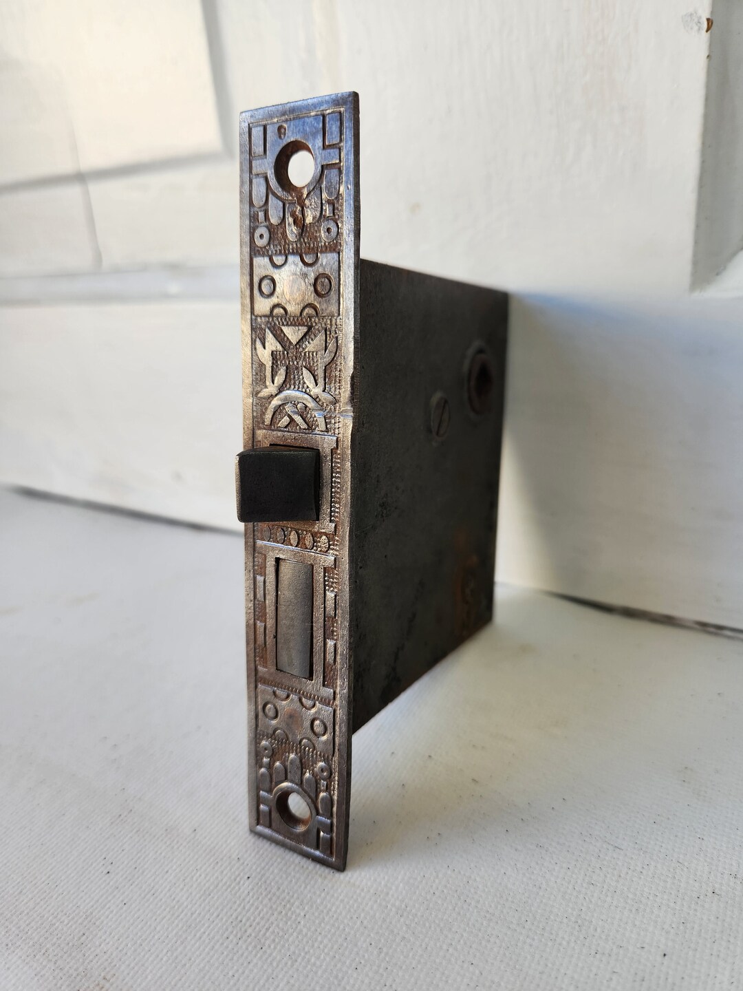 Ornate Mortise Lock, Antique Door Lock, Antique Door Card, Eastlake ...