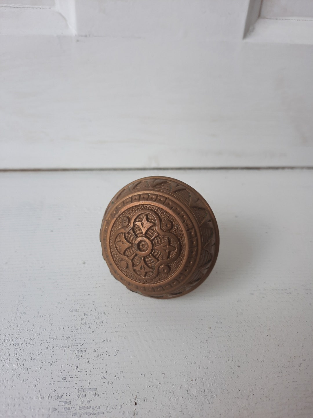 Antique Bronze Designed Doorknob by Norwalk, Ornate Pattern Knob, Antique Brass Door Knob ...