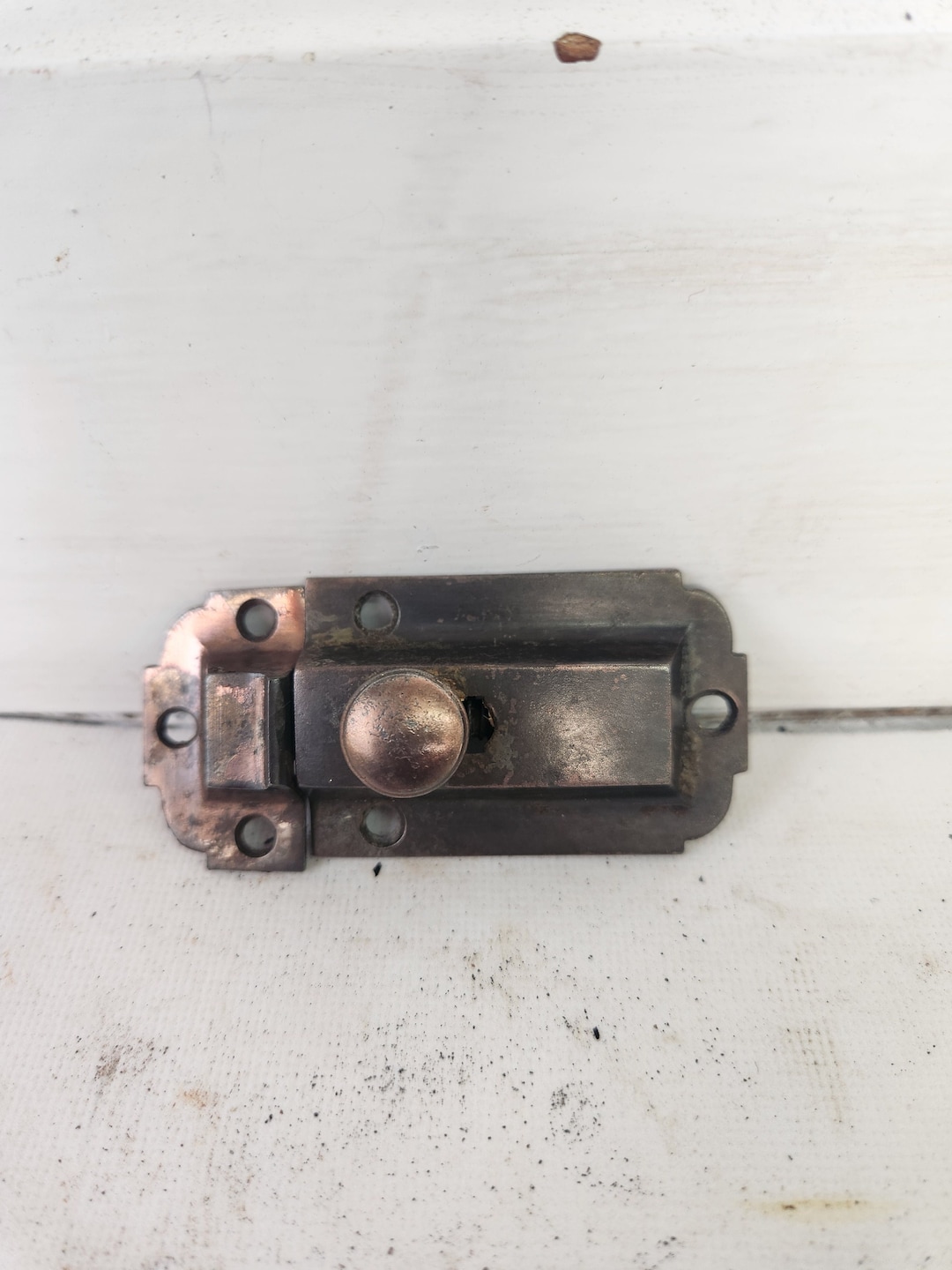 Fancy Cabinet Latch With Bronze Button, Victorian Era Latch, Cabinet ...