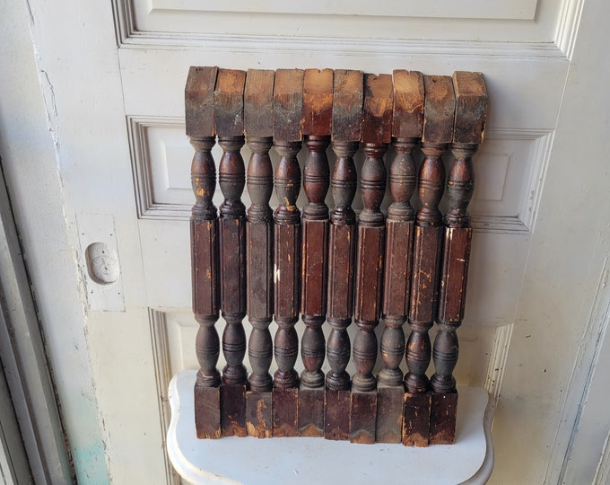 10 Antique Balusters, Antique Spindles, Staircase Railing, Stair ...