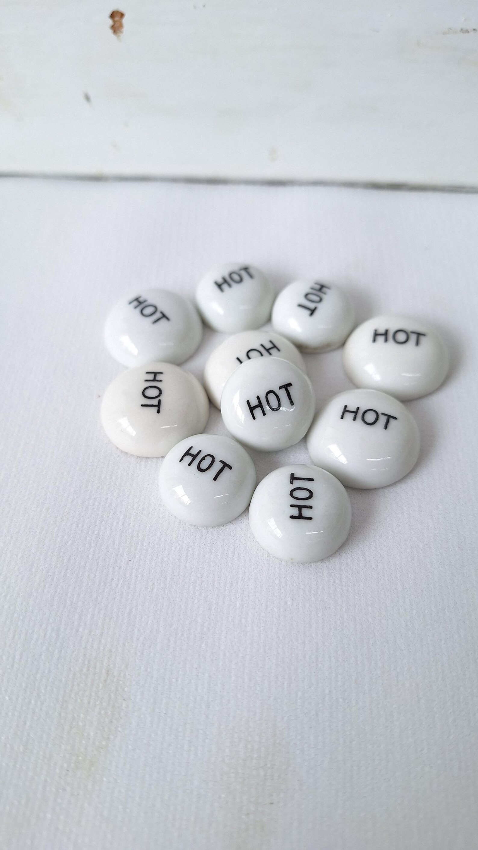 Porcelain Faucet Button Top: Hot Water Handle, Architecture Salvage - Etsy