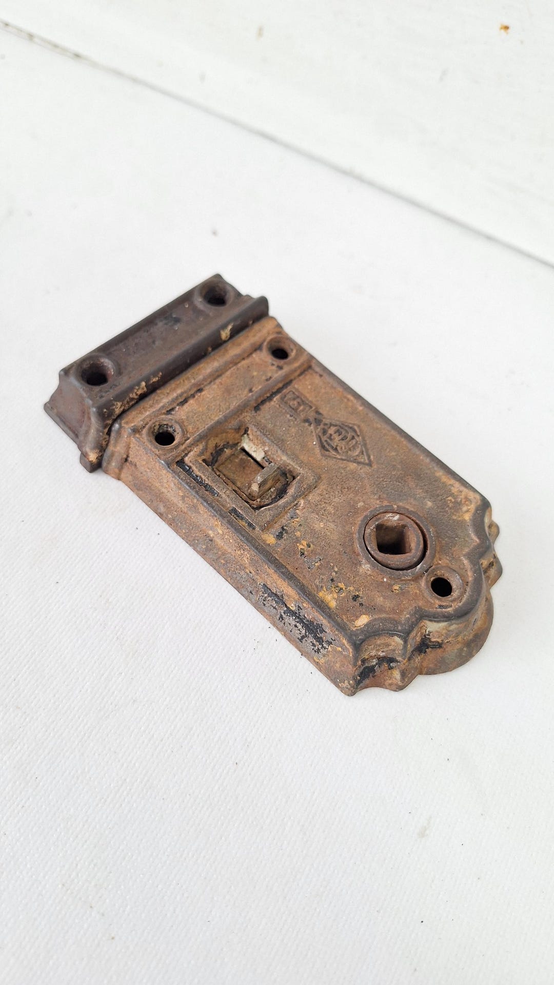 Antique Cast Iron Rim Lock With Keeper, Door Privacy Latch - Etsy