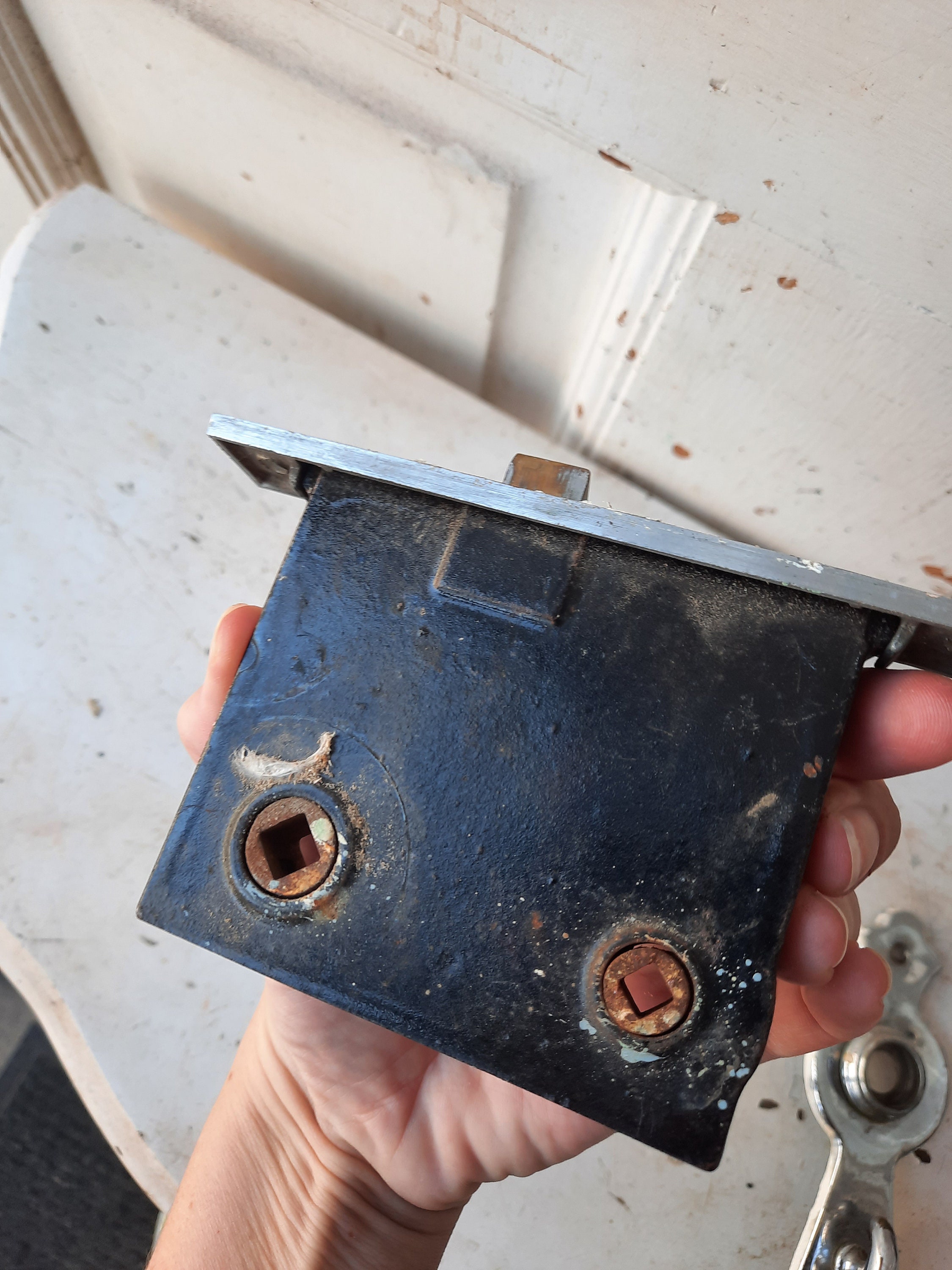 Bathroom Door Lock With Plate Backplate Hardware With Mortise - Etsy