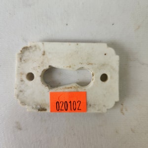 Large Antique Porcelain Key Hole Covers, Antique White Ceramic Key Hole ...