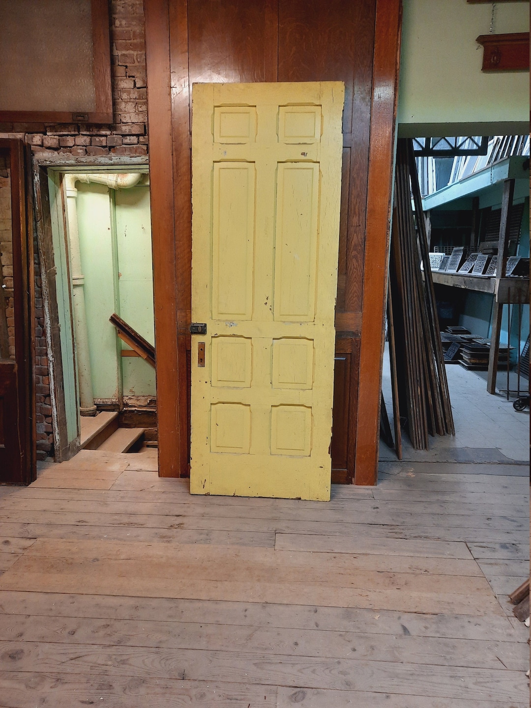 34" Italianate Door, Large Antique Door, Solid Wood Door, Chamfered ...