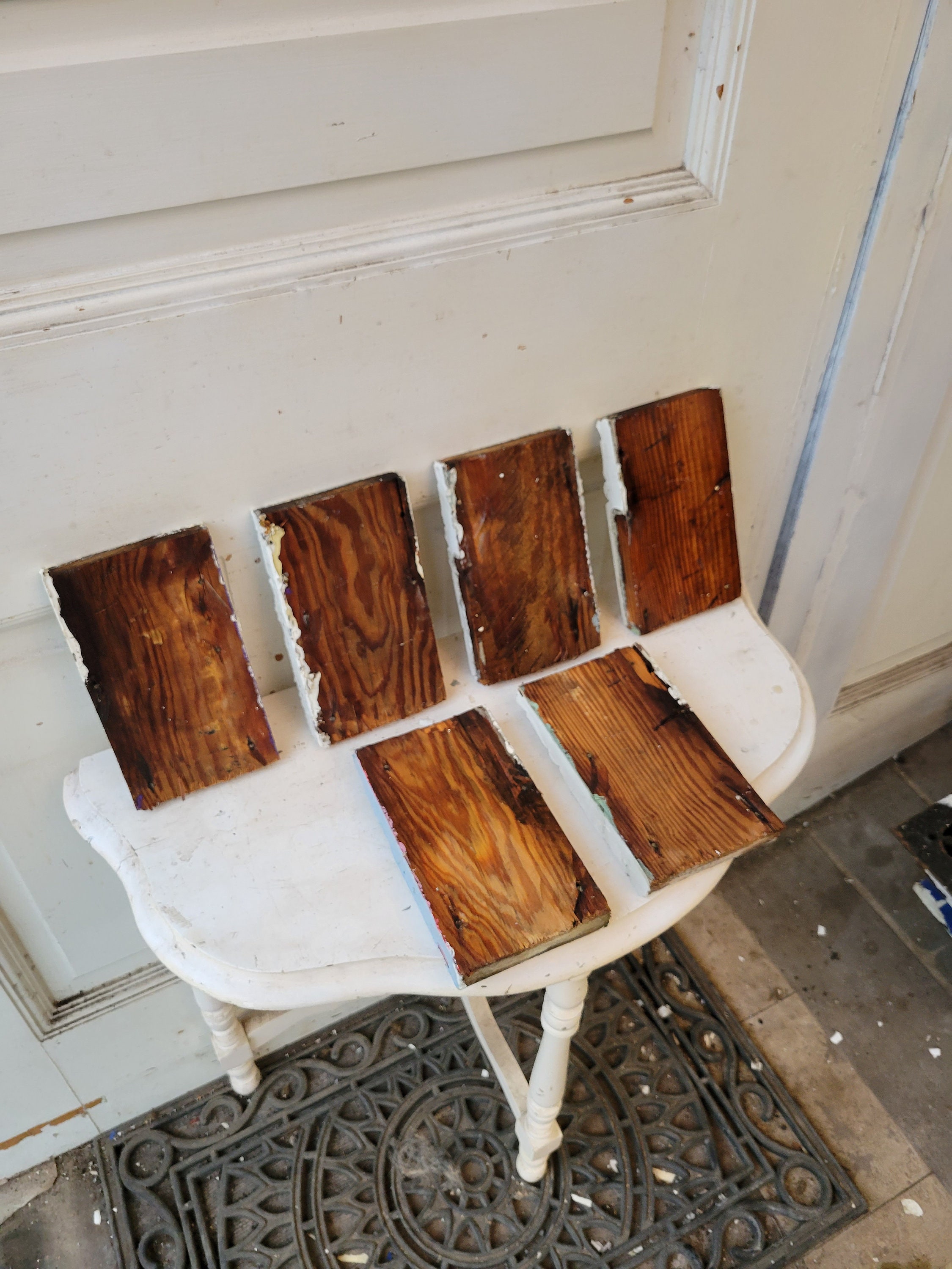 Set of 6 Bullseye Rosettes Carved Plinth Blocks Small Corner - Etsy