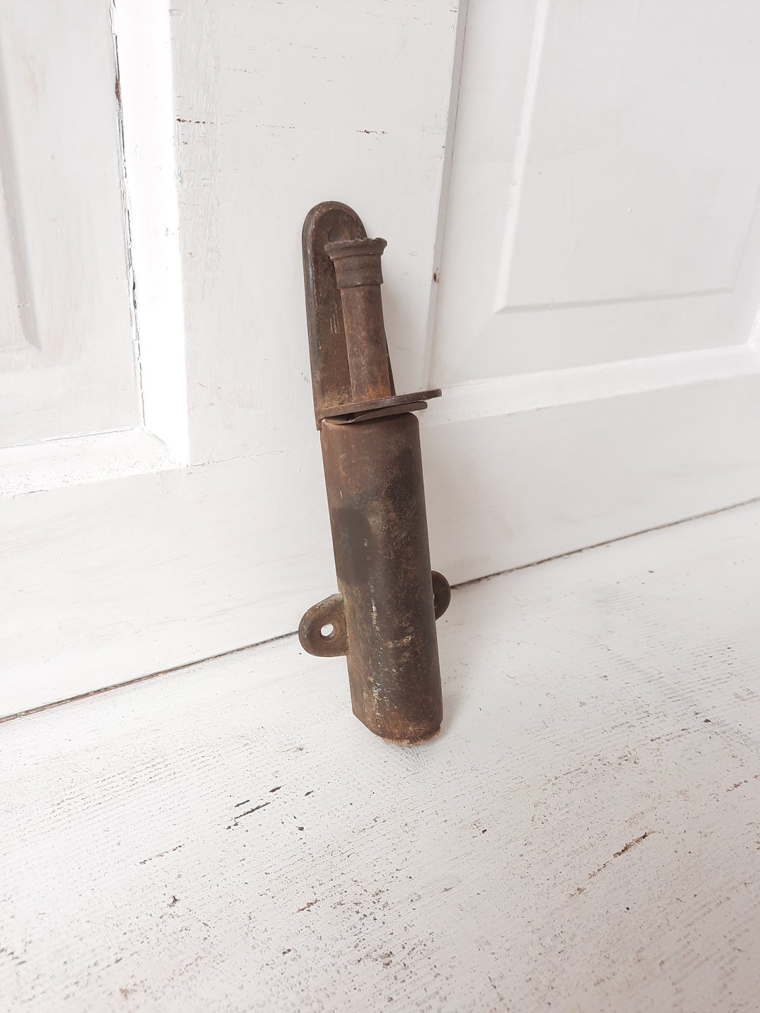 Spring Loaded Antique Door Stop, Steel Vintage Door Stop, Door Hardware ...