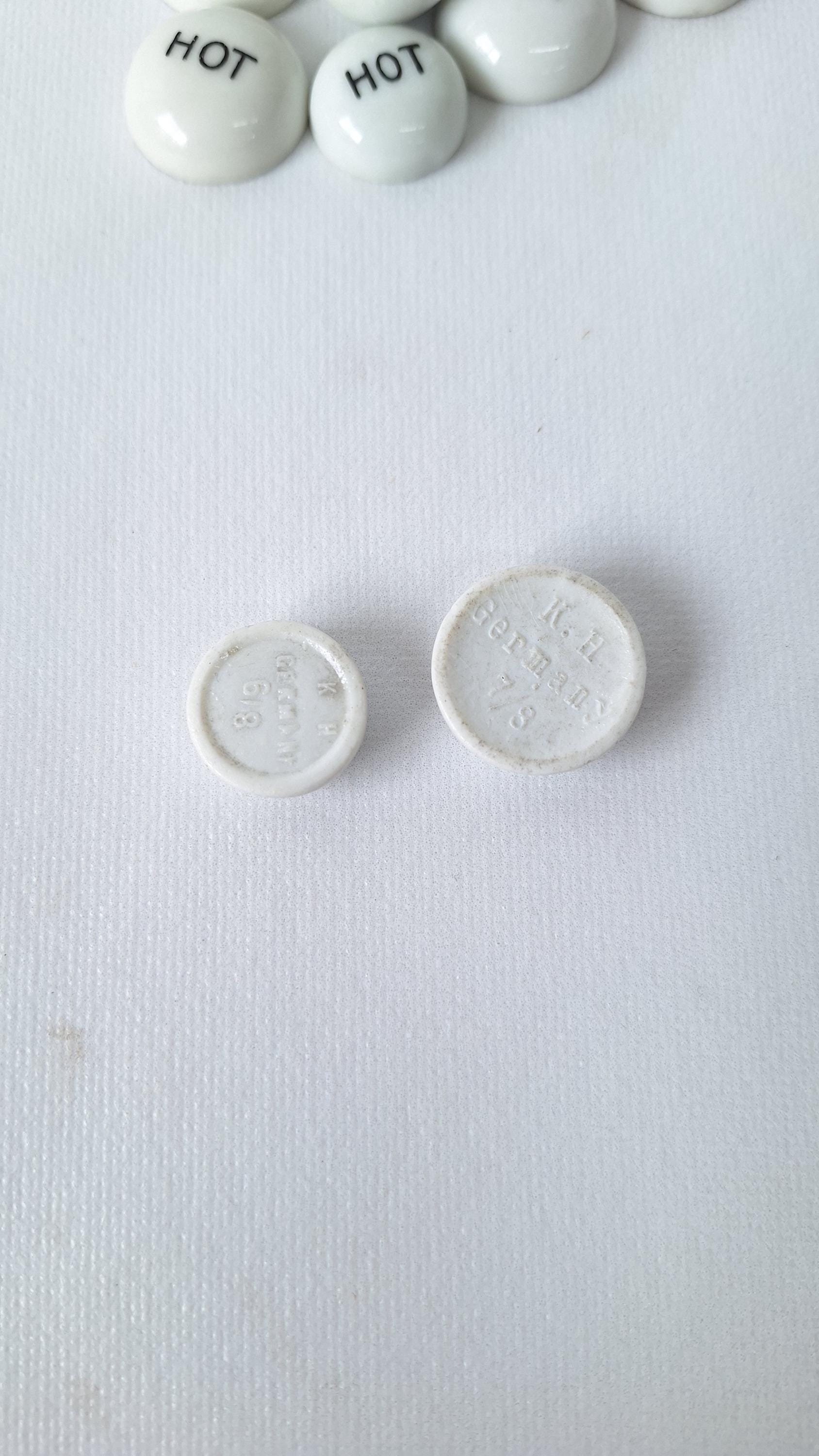 Porcelain Faucet Button Top: Hot Water Handle, Architecture Salvage - Etsy