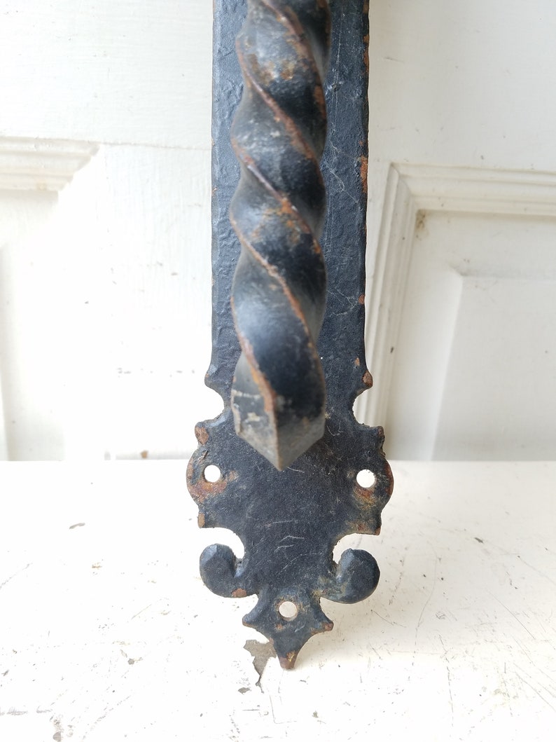 Black Door Pull, Twisted Handle, Forged Handle, Large Black Handle ...