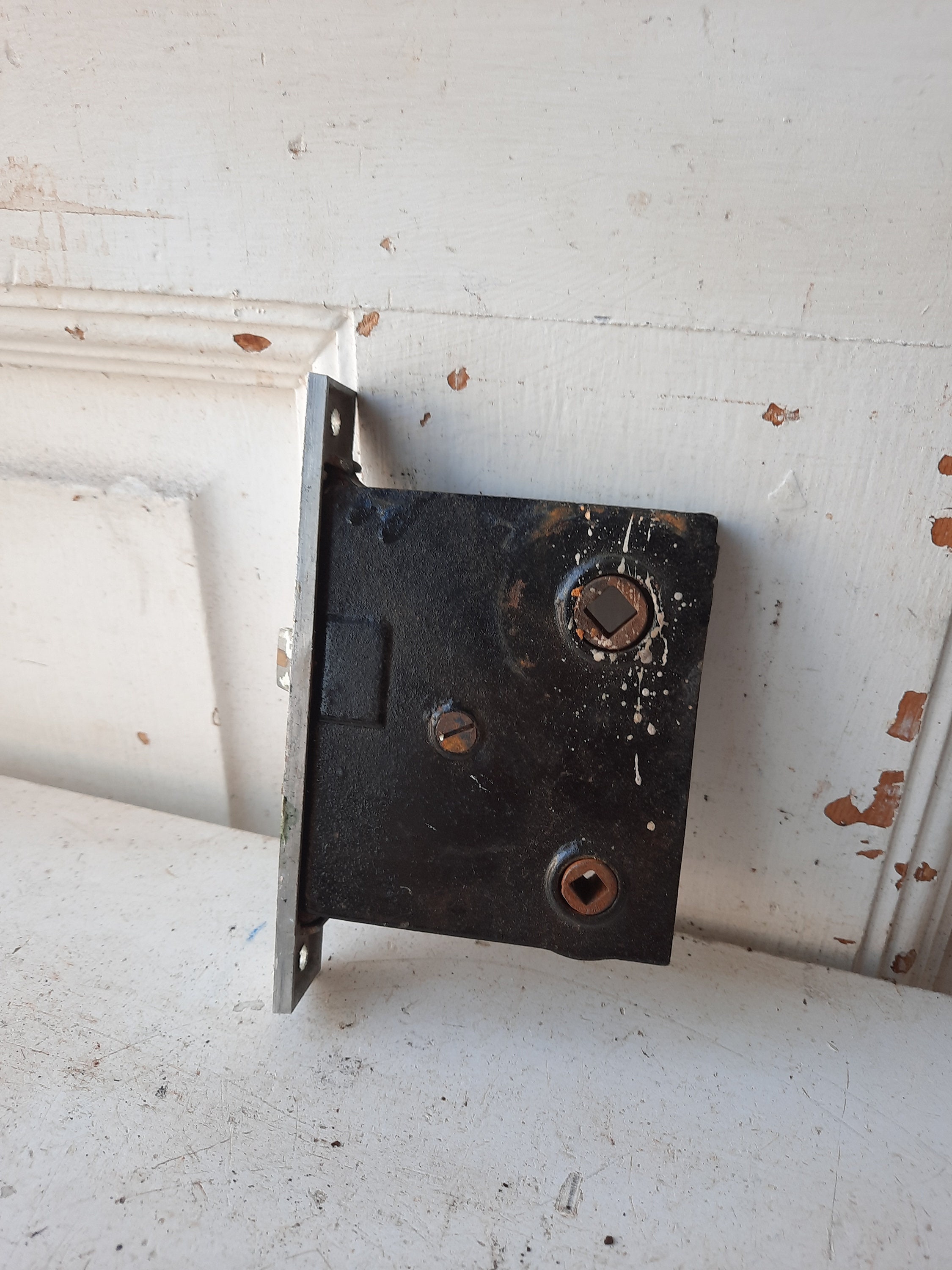 Bathroom Door Lock With Plate Backplate Hardware With Mortise - Etsy