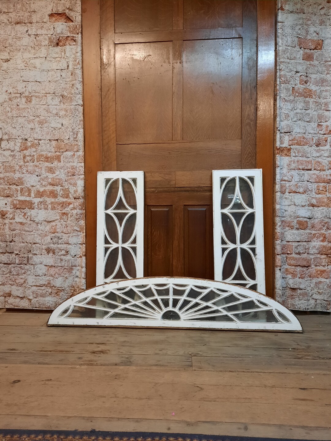 Antique Ellipse Window With Sidelights Architecture Salvage - Etsy