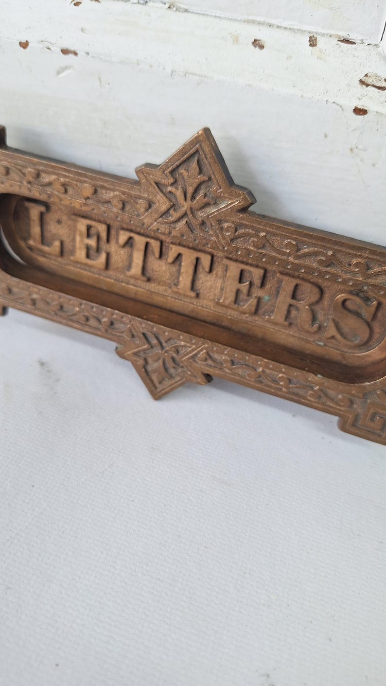 Ornate Bronze Letter Slot, Fancy Antique Door Mail Slot - Etsy