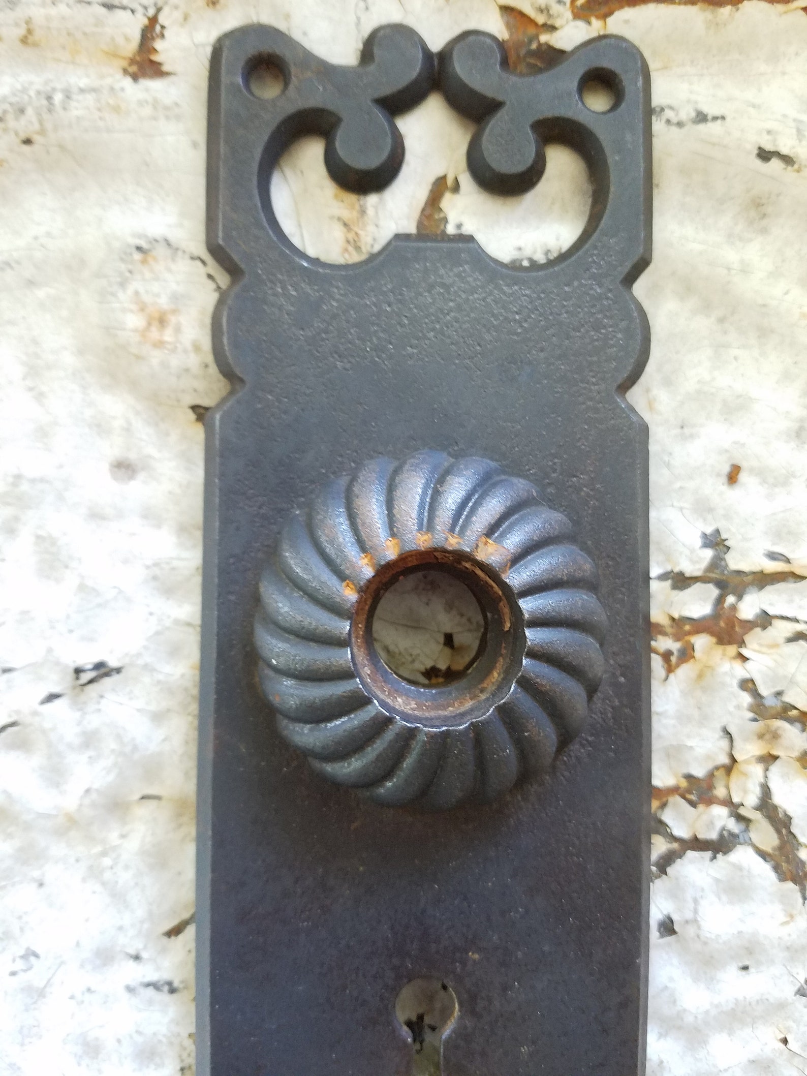 Exterior Door Plate Antique Door Plate Double Keyhole Two - Etsy