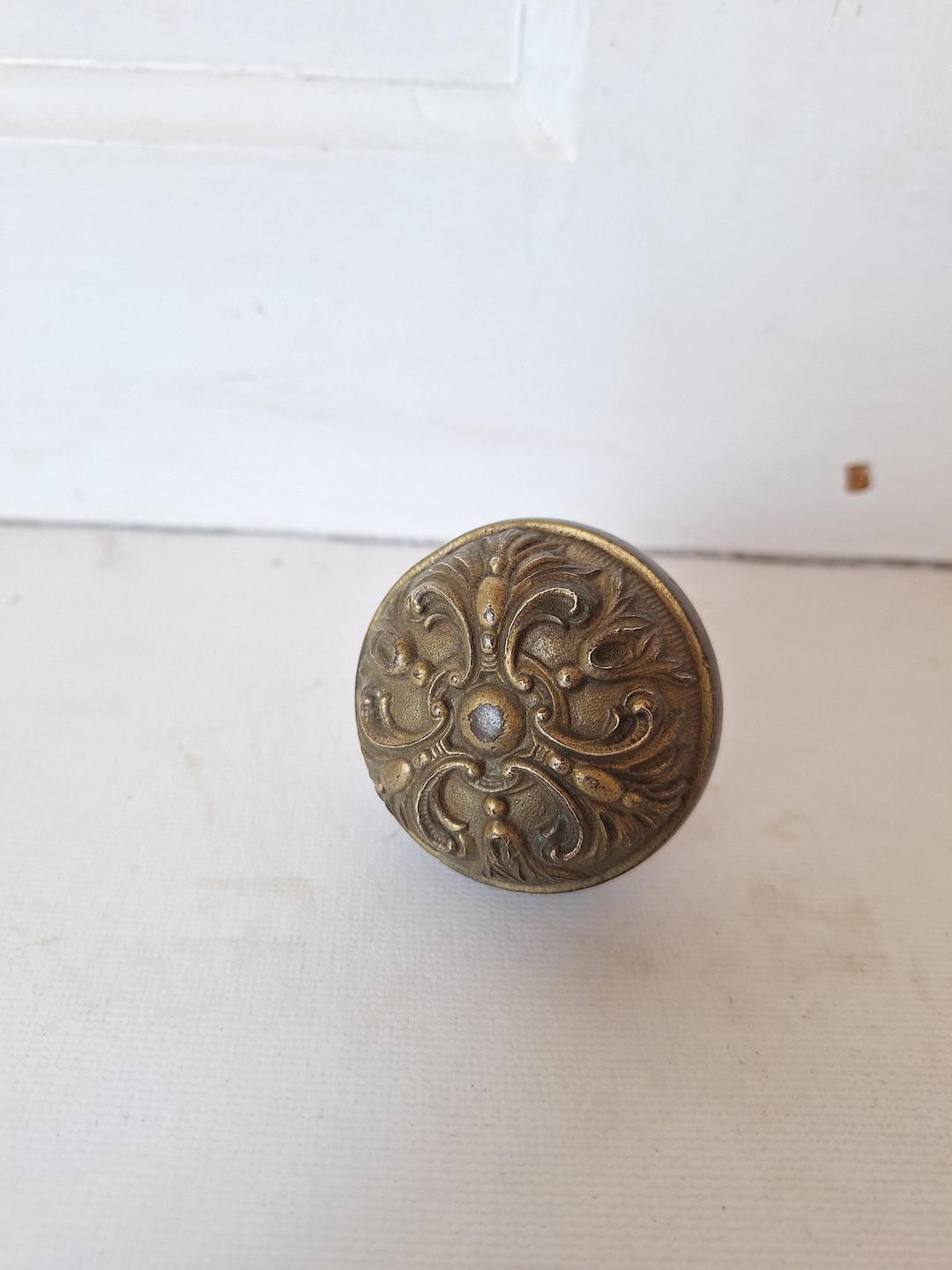 Ornate Victorian Era Antique Door Knob, Antique Bronze Knob, Victorian Salvaged Hardware, Fancy ...
