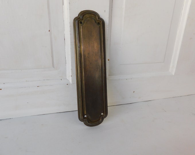 Rounded Top Deco Door Push Plate, Brass Push Plate, Door Push Plate ...