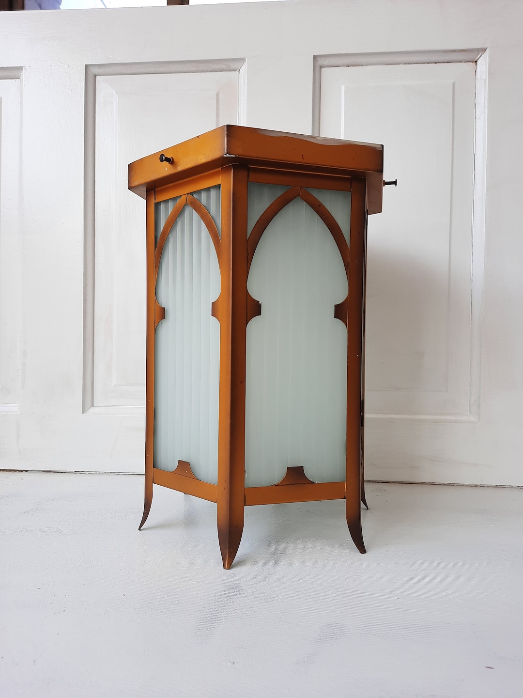 Gold Gothic Style Ceiling Light From Church, Vintage Church Light With ...