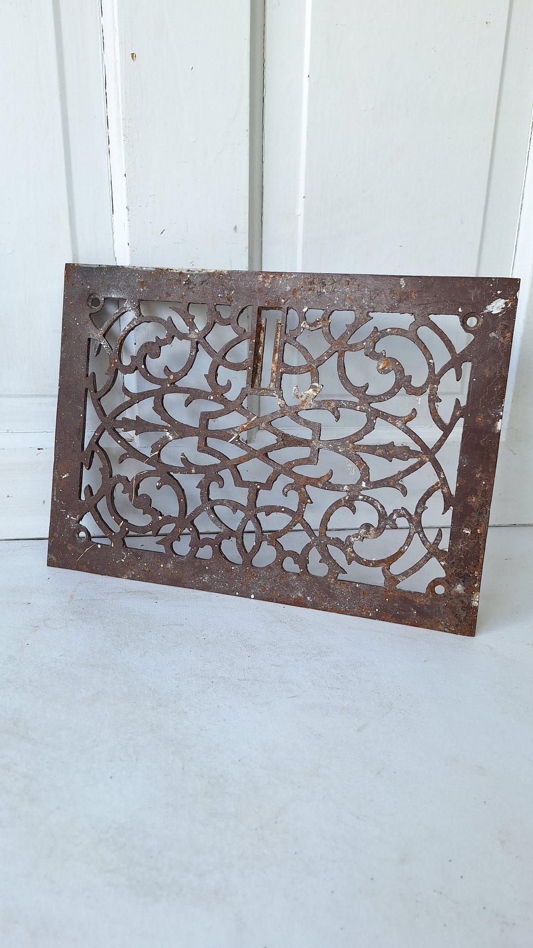10 X 14 Scroll Pattern, Antique Vent Cover, Fancy Vintage Cast Iron ...