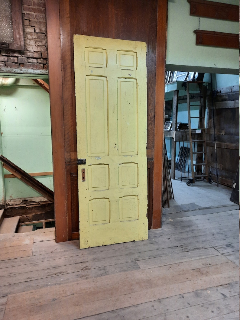 34" Italianate Door, Large Antique Door, Solid Wood Door, Chamfered ...