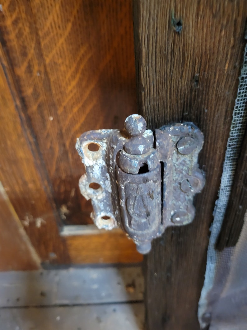 Fancy Antique Screen Door, Salvaged Farmhouse Screen Door With ...