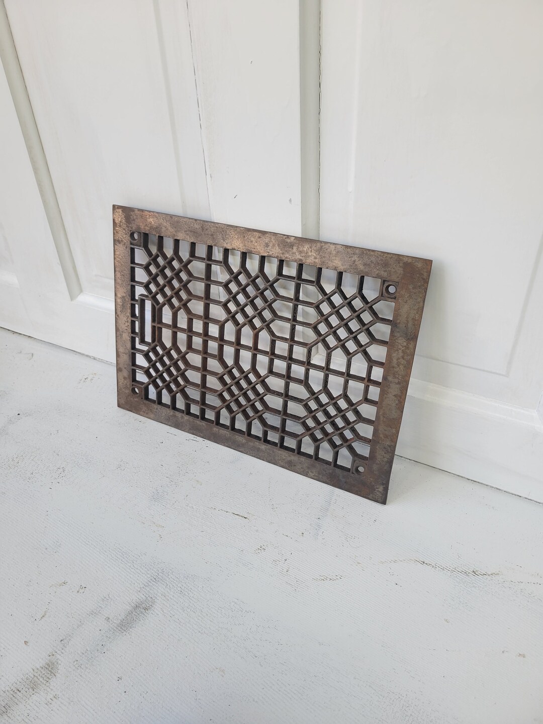 10 X 14 Lattice Pattern Antique Vent, Antique Vent Cover, Iron Vent ...