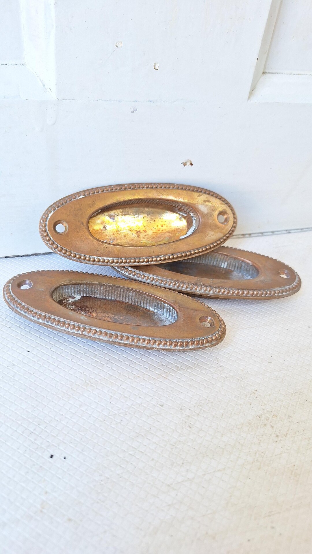 Three Antique Bronze Sash Lift, Window Pull Handle, Wood Window, Old ...