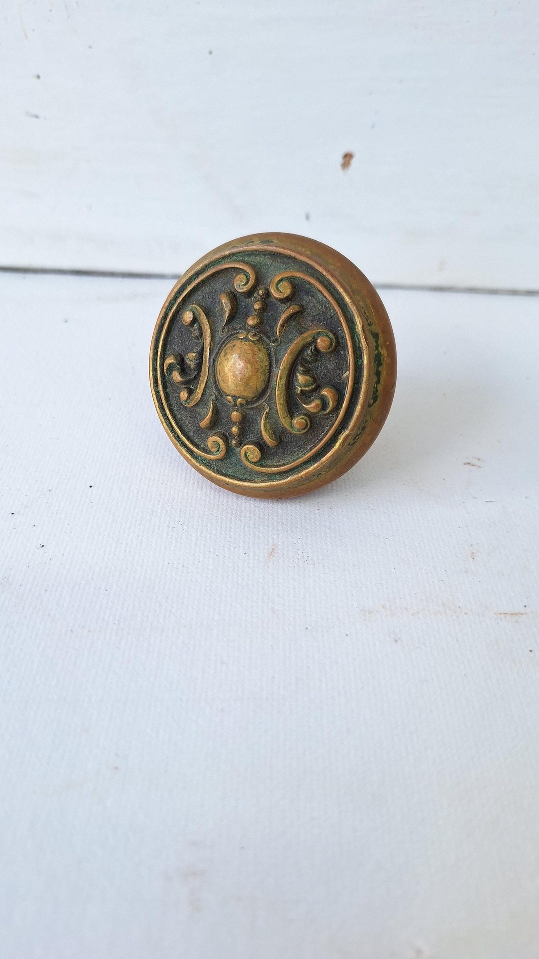 Single Bronze Reole Pattern Doorknob, Reading Hardware, Antique Iron ...