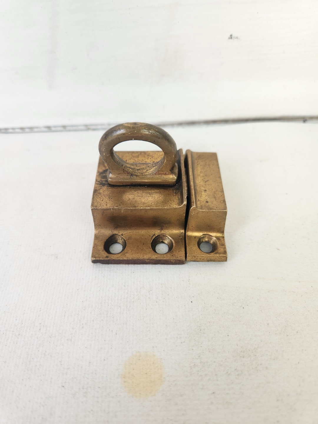 Solid Bronze Transom Latch or Brass Lock, Cabinet Hardware, Vintage ...