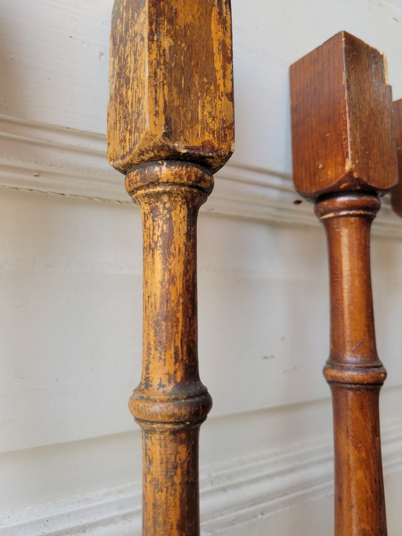 Set of Eleven Antique Spindles 11 Old Wood Spindles Stair - Etsy