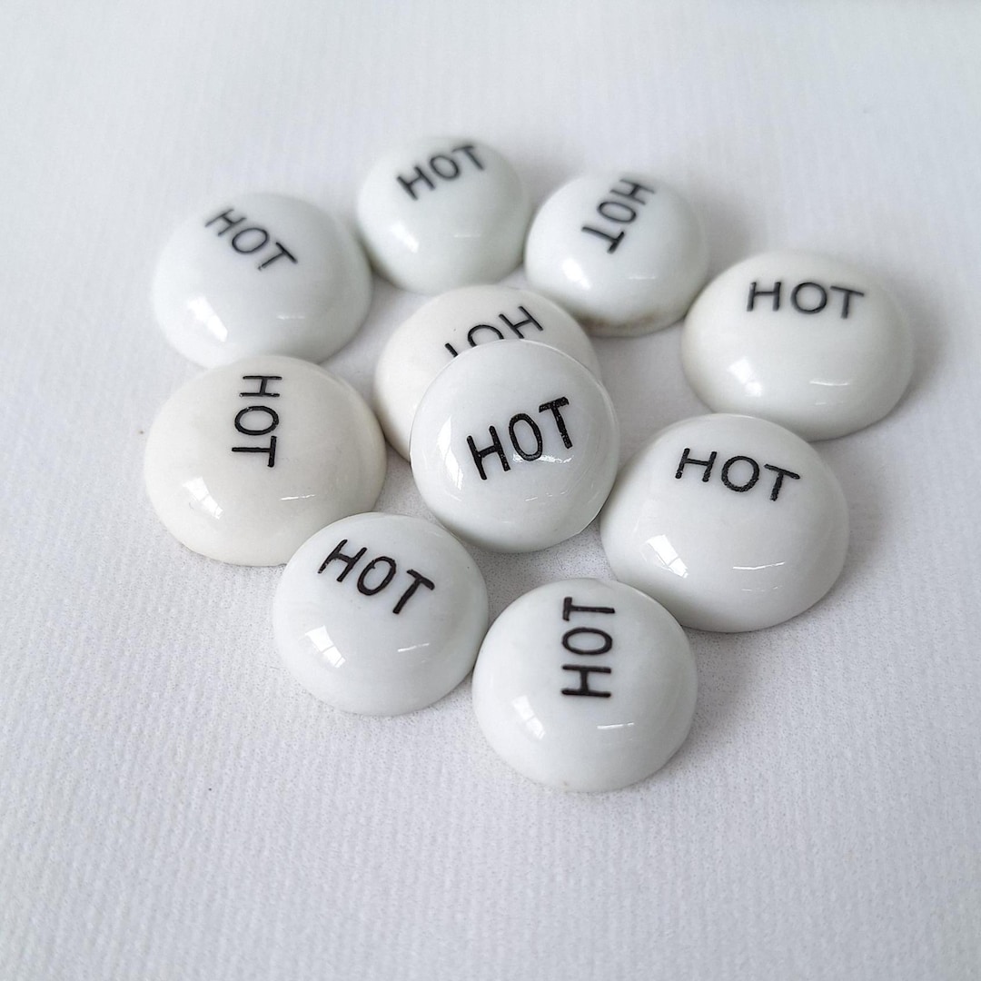 Porcelain Faucet Button Top: Hot Water Handle, Architecture Salvage - Etsy